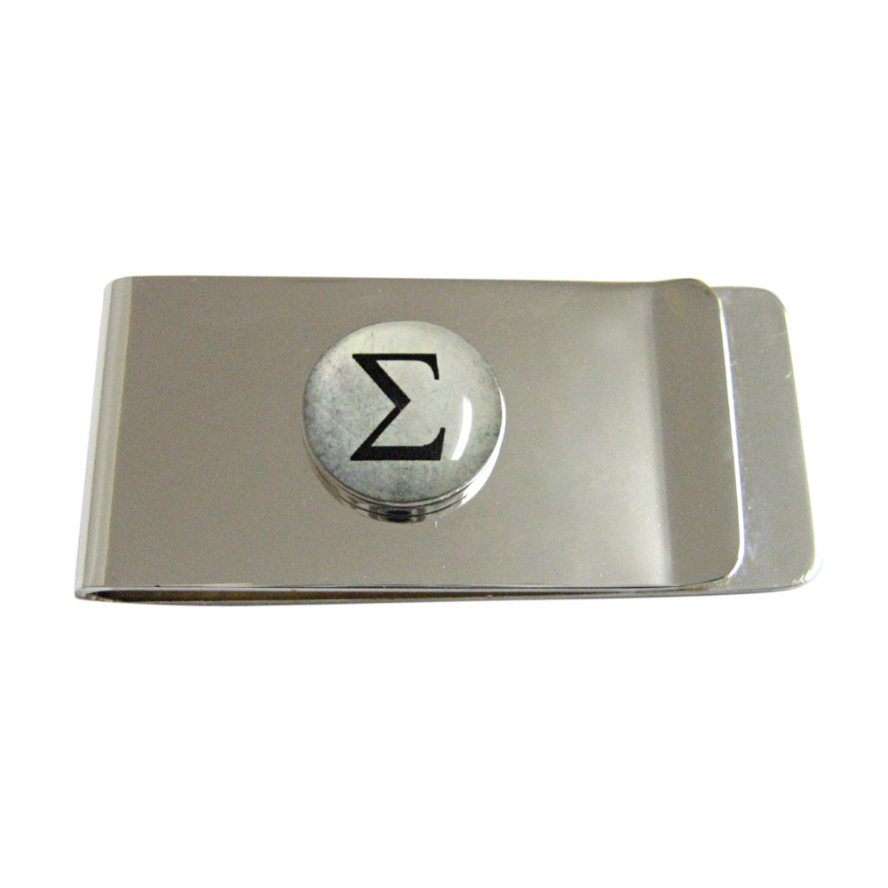 Mathematical Greek Sigma Symbol Money Clip - Gem